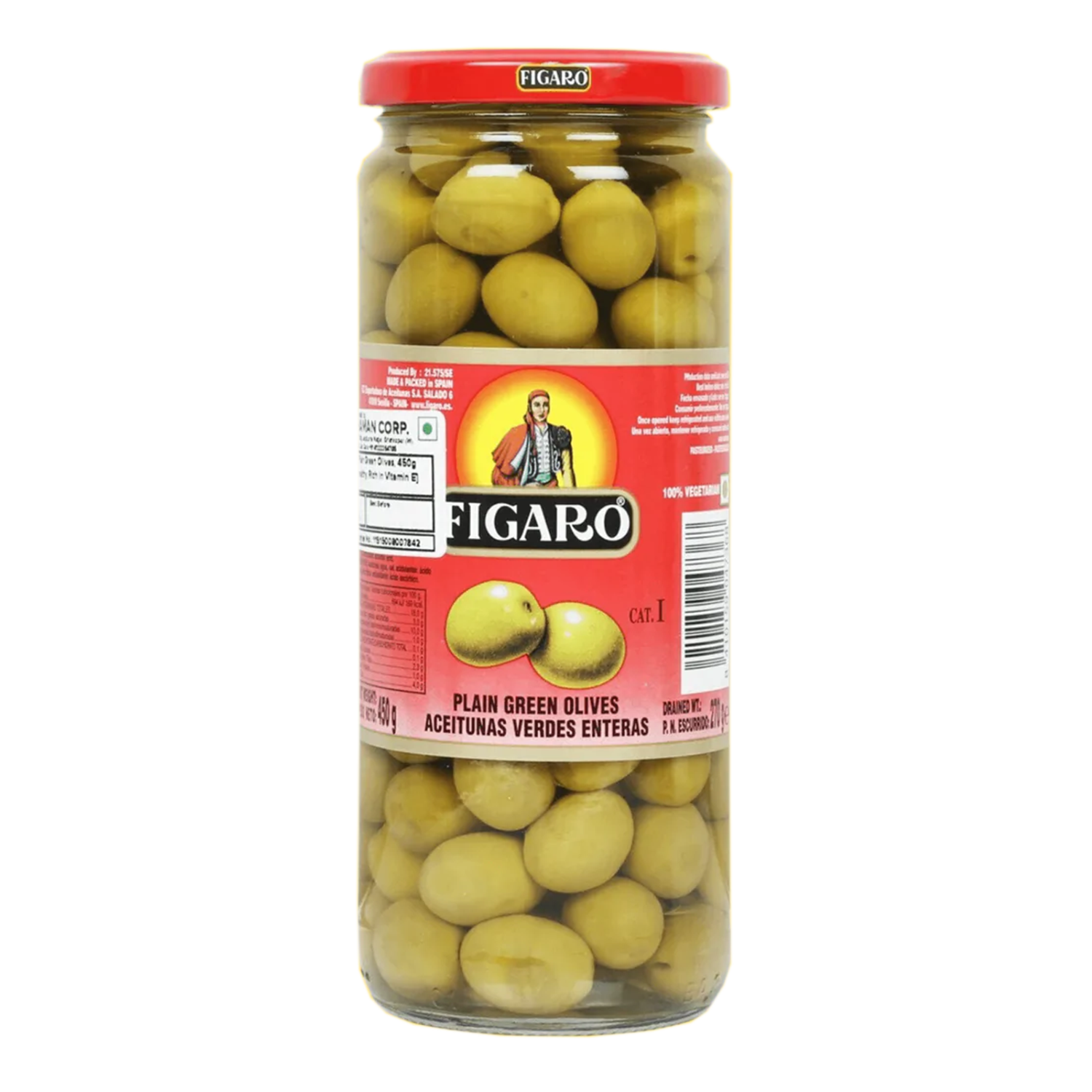 Figaro Plain Green Olives 450 G – palmtreeshopping